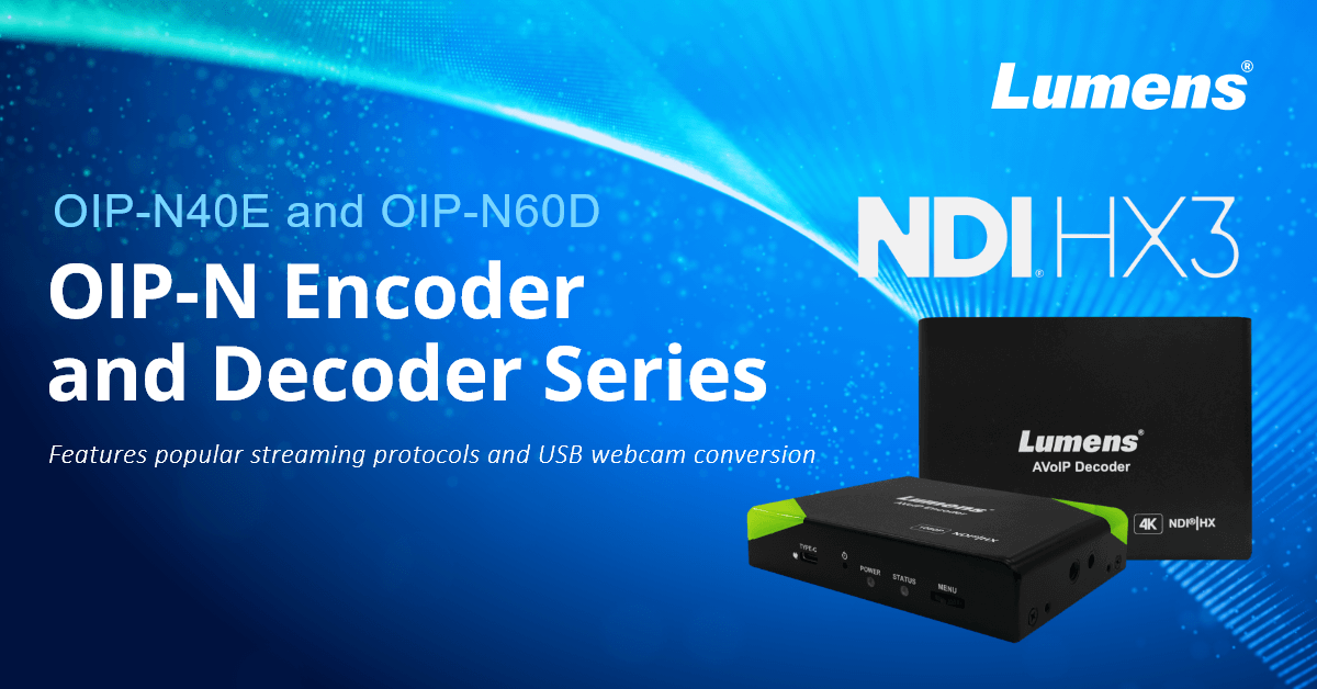 New NDI, IP and USB Converter and Encoder Range from Lumens | Lumens