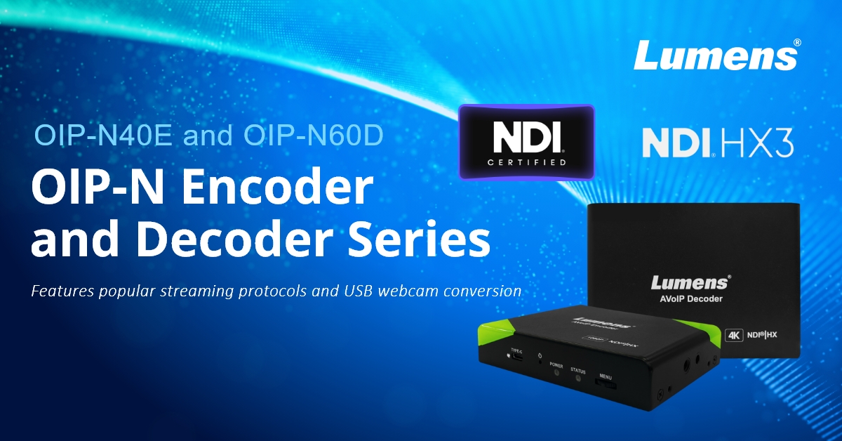 OIP-N60D AV over IP and NDI HX3 4K OIP Bridge | Lumens